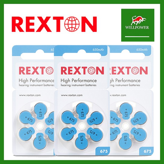 Original Authentic REXTON Hearing Aid Batteries | Will Power | Shopee ...