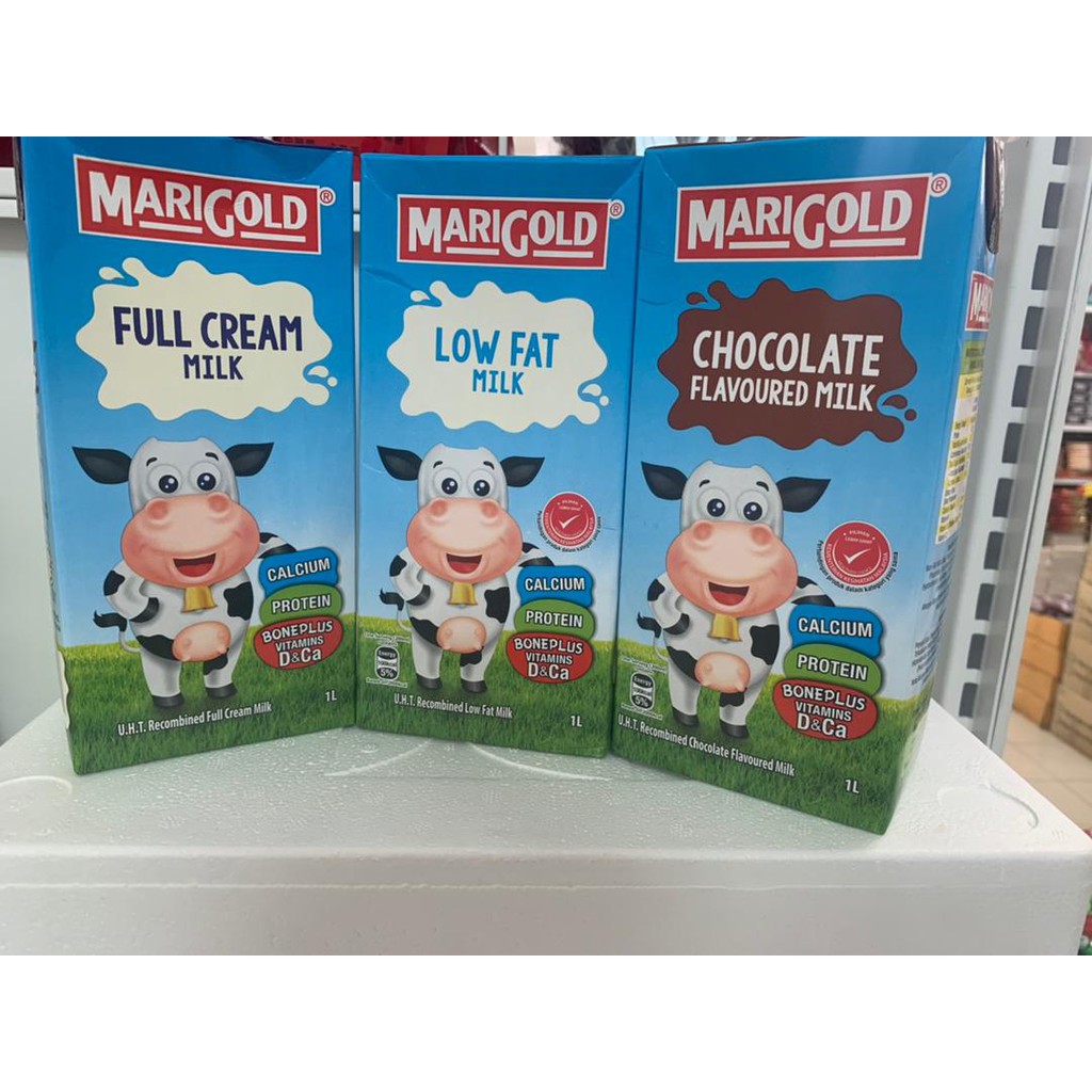 MARIGOLD UHT FULL CREAM MILK/LOW FAT/CHOCOLATE FLAVORED MILK- 1L ...