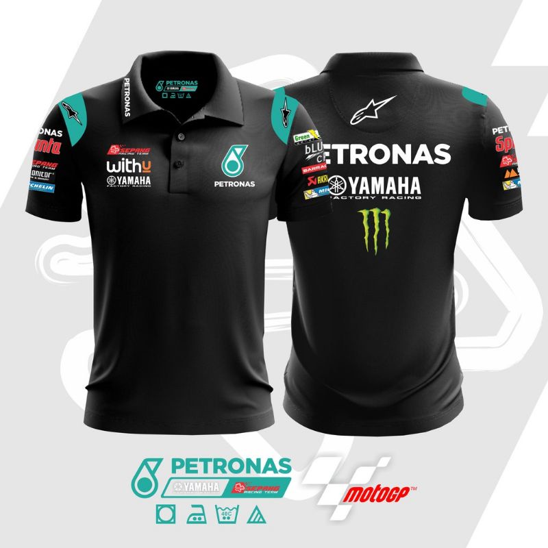 🏁[MOTOGP 2022] Polo T-Shirt Team Crew Yamaha MotoGP 2022 Custom Design ...