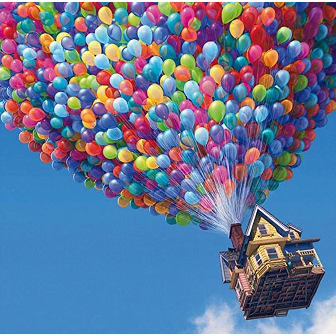 Up Balloon House Painting DIY Digital Oil Paint By Numbers On Canvas ...