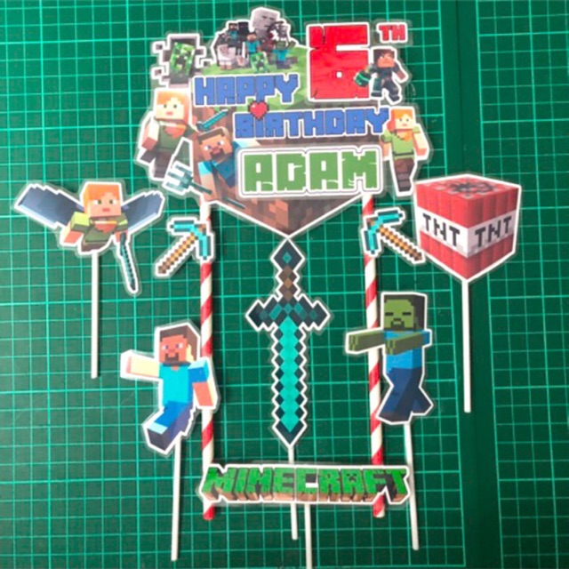 Minecraft cake topper set | Shopee Malaysia