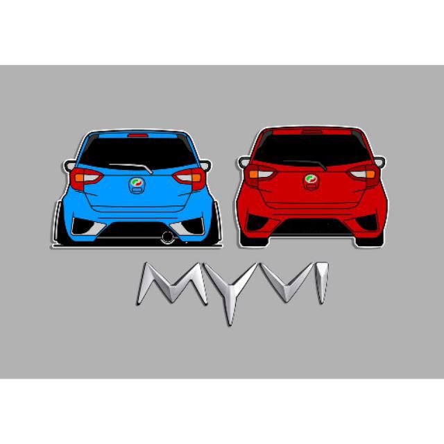 Sticker Myvi 3rdGen Siap No Plat (Custom) | Shopee Malaysia