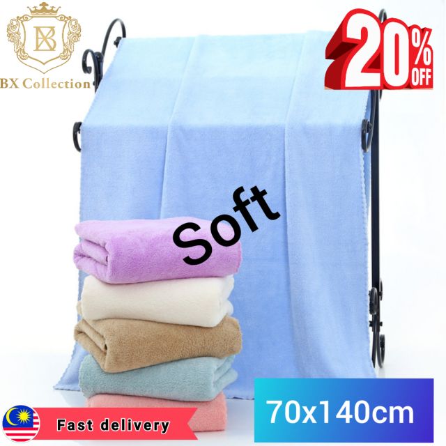 🇲🇾Ready Stock Bath Towel 70x140cm 100% Microfiber Absorbent Towels High ...