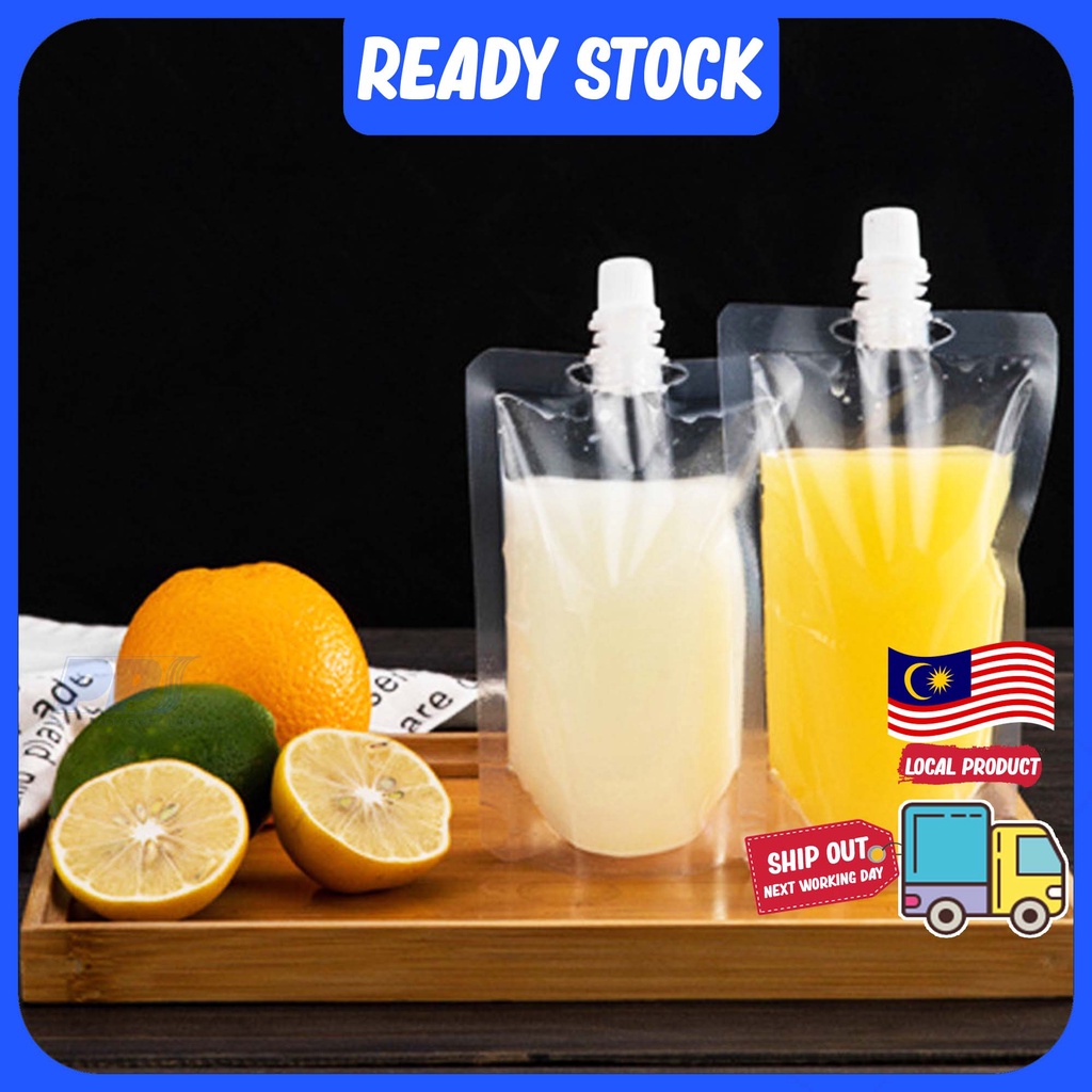 50pcs 0.86cm/1.5cm Diameter Hole Beverage Stand Up Pouch Plastic Bag ...