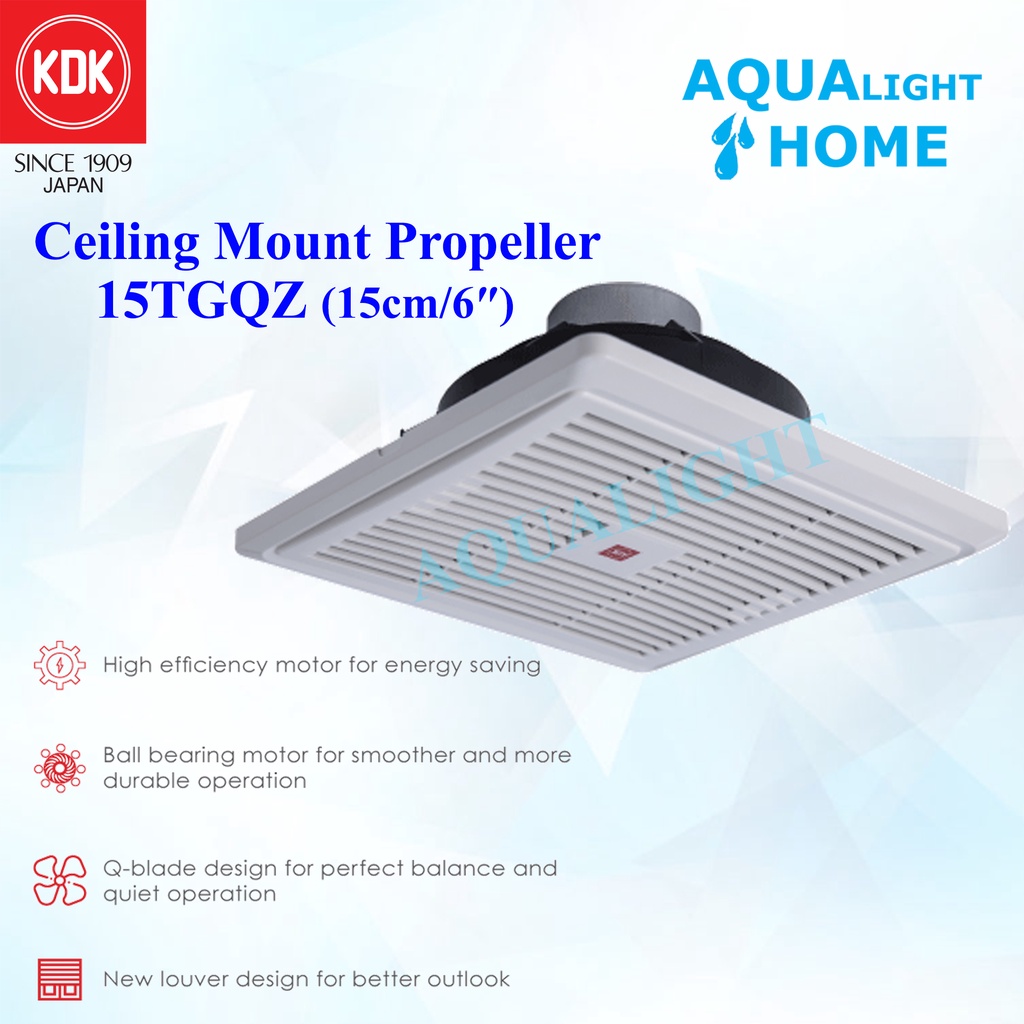KDK CEILING MOUNT EXHAUST FAN 15TGQZ 20TGQF 25TGQ7 VENTILATING FAN ...