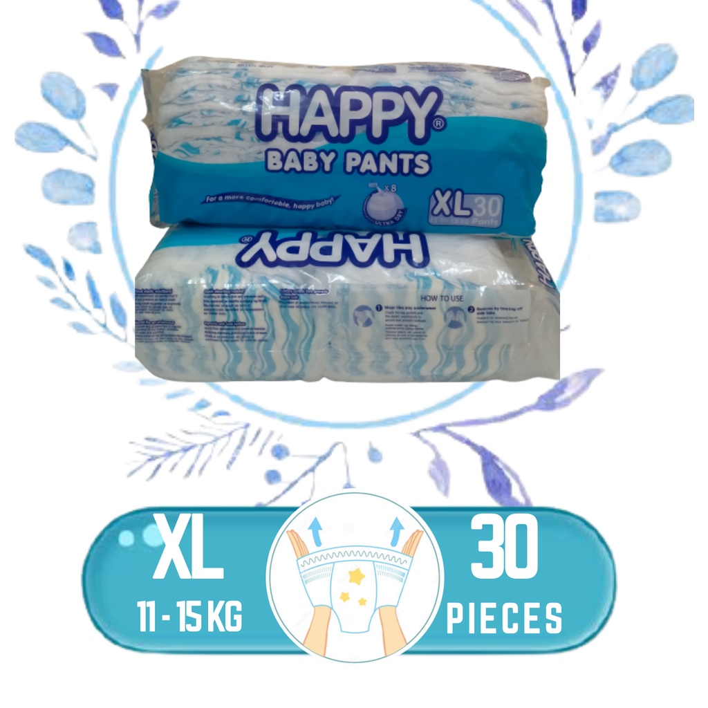 HAPPY PANTS DIAPER XL x30pcs | Shopee Malaysia