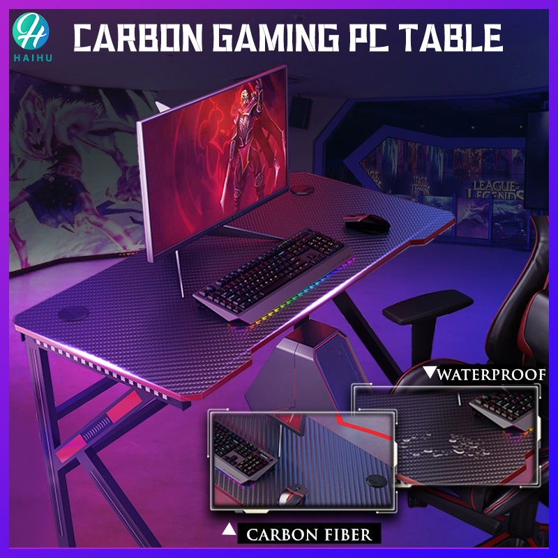 Carbon Gaming Table Desk /Office Table/Game Table/Study Table/Meja ...