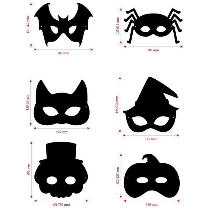 🎃Busy Kids🎃6pcs Halloween mask scratch art/Halloween party creative ...