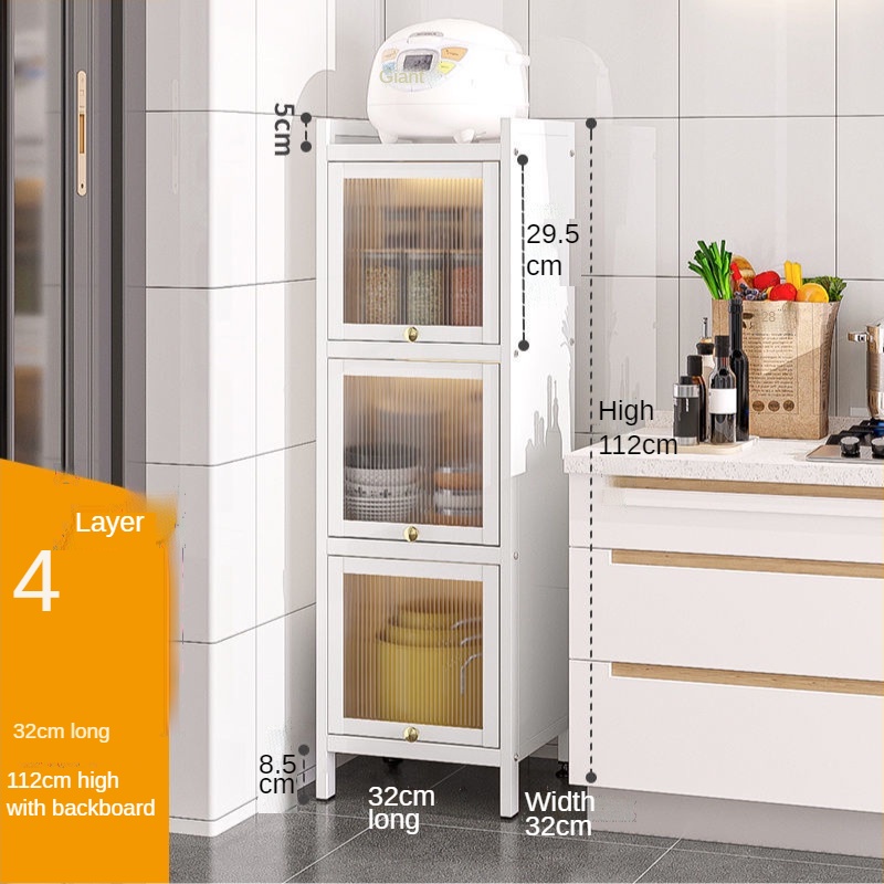 Kitchen Storage Cabinets Clamshell Cabinets with Doors Floor-to-ceiling ...
