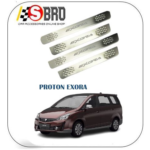 Proton Exora Blue LED Door Side Sill Step Plate (4PCS) | Shopee Malaysia