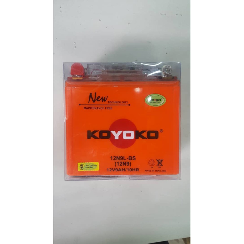 Koyoko G2 Battery 12N9L-BS (12N9) 12V9ARH/10H JAGUH BENELLI125CC ...