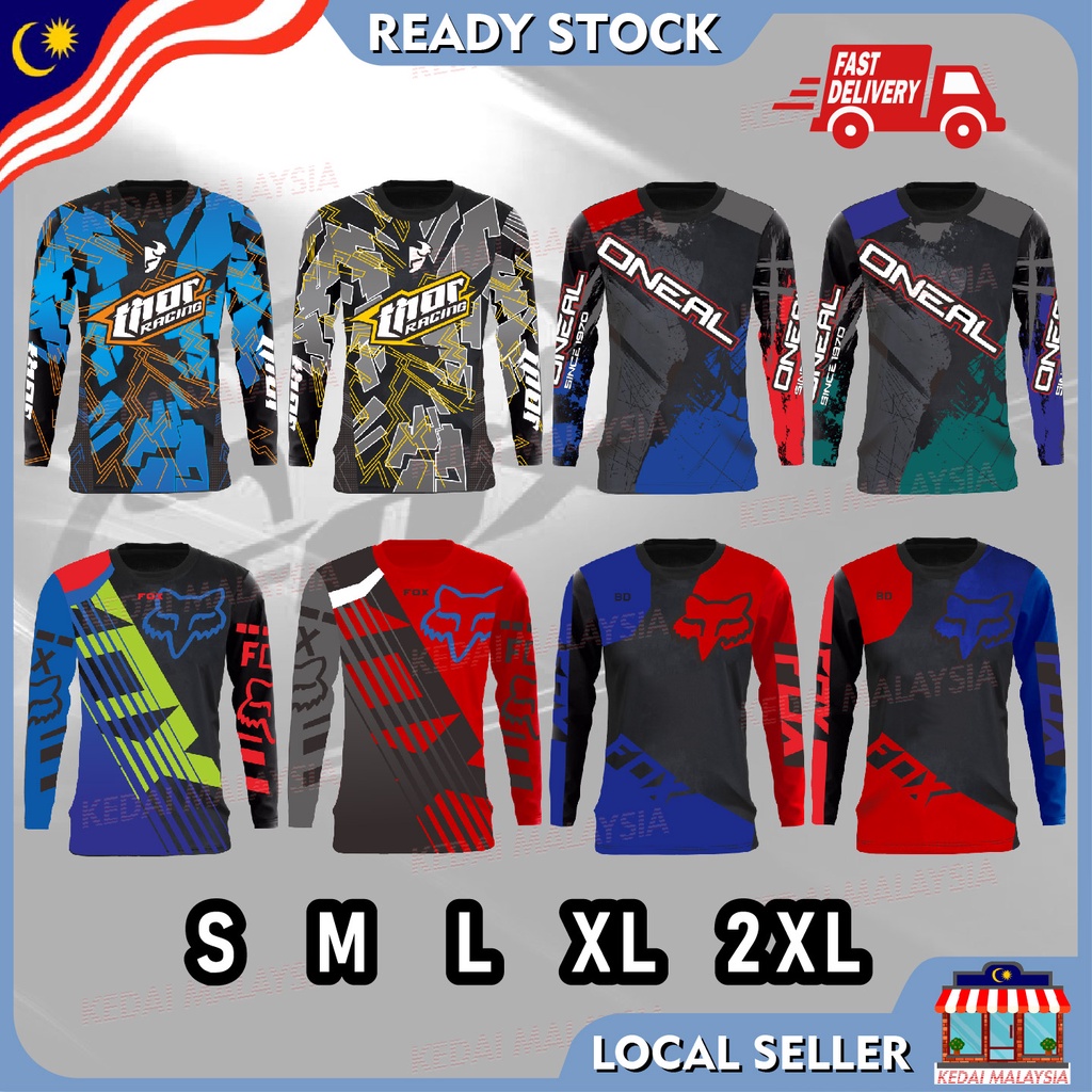 𝐆𝐎𝐋𝐃 𝐂𝐋𝐔𝐁 Lengan Panjang Jersi/ Men Cycling Jersey/ Long Sleeve Motorcross Jersey/ Sport Wear ...