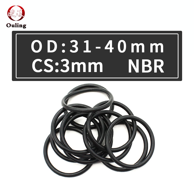 20PCS/Lot Nitrile Rubber Ring NBR Sealing O Ring CS3mm OD31/32/33/34/35 ...