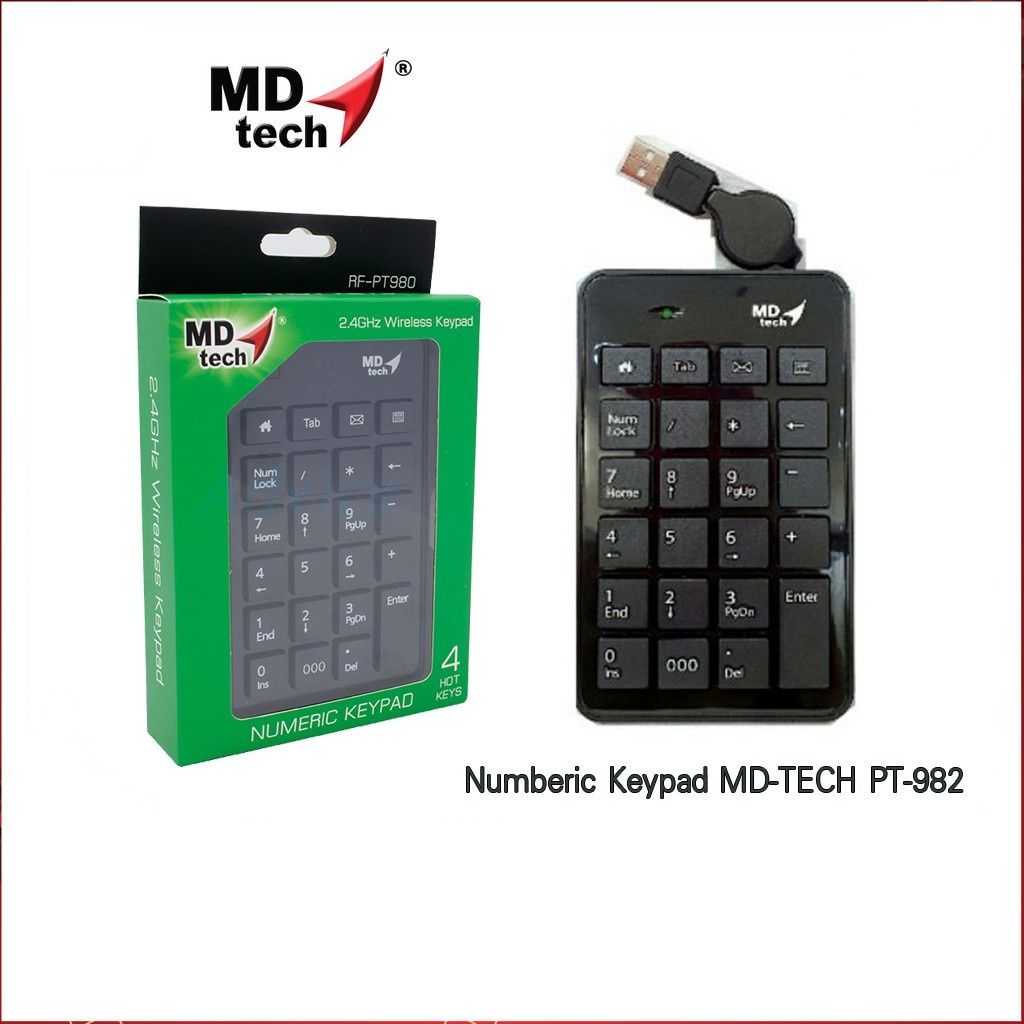 MD-TECH PT-982 Numberic Keypad Black | Shopee Malaysia