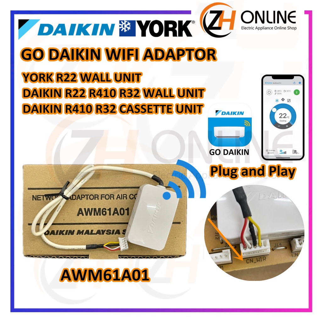 [Genuine/Original Part] MY ACSON GO DAIKIN WIFI ADAPTOR AWM61A01 WIFI ...