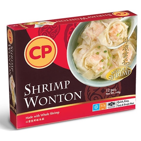 CP Premium Raw Shrimp Wanton 150g 12pc. Frozen Wonton Soup With Prawn ...