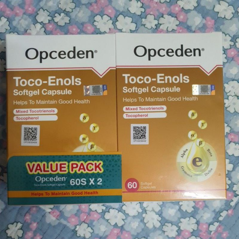 Opceden Toco-Enols Softgel Capsule 2x60s (Expiry Date:09/2026) | Shopee ...