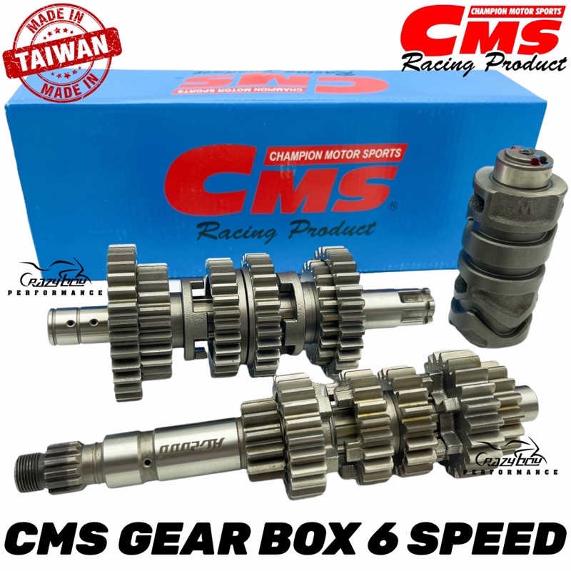 CMS RACING GEARBOX 6 SPEED Y15ZR/LC135 5S/FZ150i 100% ORIGINAL CMS RACING GEAR BOX 6SPEED FULL ...