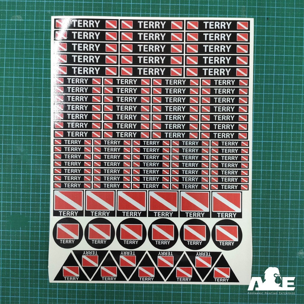 3M Reflective | Diver Name Sticker | Label | Camo | Diver Flag ...