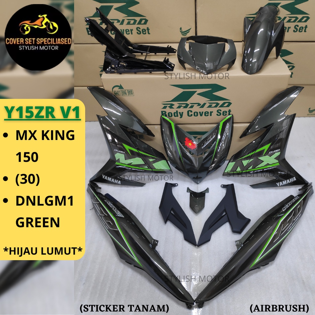 (STICKER TANAM/AIRBRUSH) RAPIDO COVER SET Y15 Y15ZR V1/V2 MX KING-150 ...