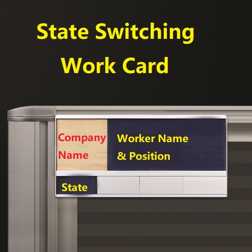 Aluminum Alloy State Switching Work Card, Desk Information Card, Seat ...