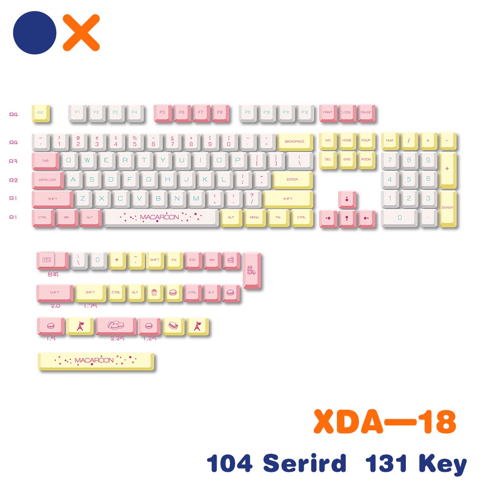 XDA Keycaps Sublimation keycaps137 Keys Honey Milk Keycaps PBT XDA ...