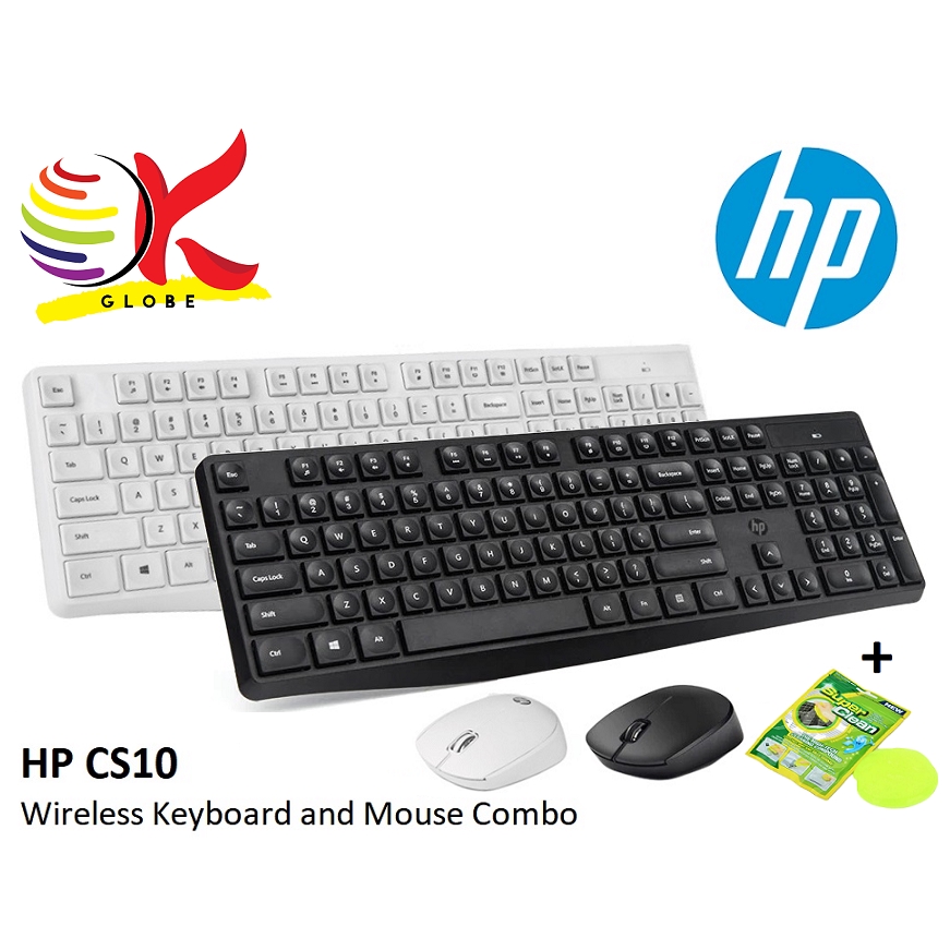 Hp Cs10 2 4g Wireless Multimedia Keyboard And Mouse Combo Set With 104 Keyboard And 1600 Dpi