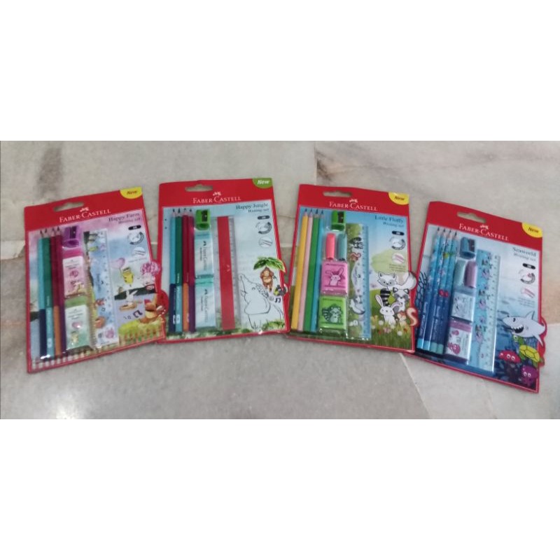 Faber-Castell Writing set CLERANCE (2B pencil,, Eraser, Sharpener, Rule ...