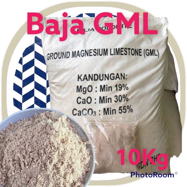 10kg Kapur Pertanian / GML / Dolomite / Kapur Pulih Tanah Masam / Kawal pH Tanah / Baja ...
