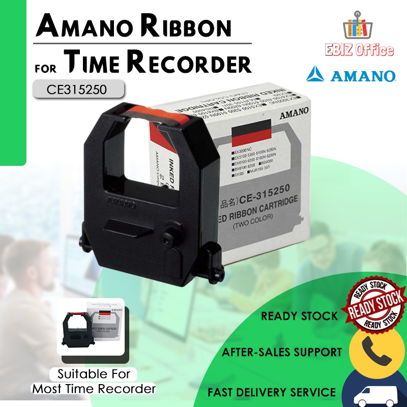 AMANO Time Recorder Ribbon EX3500N EX3000 EX6000 EX6200 EX6400 ORIGINAL ...