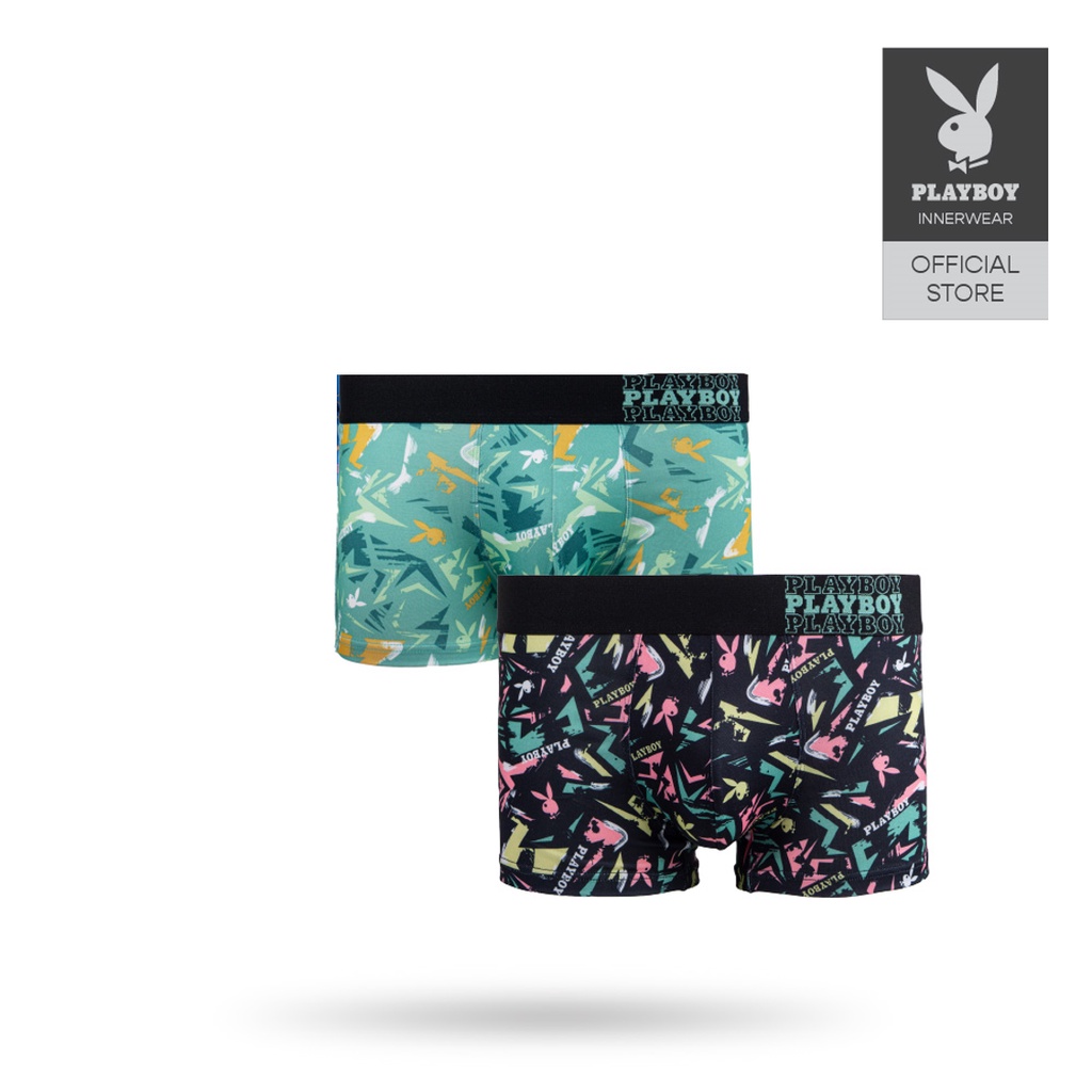 (S-2XL) Playboy Men Underwear Quick Dry Microfiber Trunk - Assorted ...