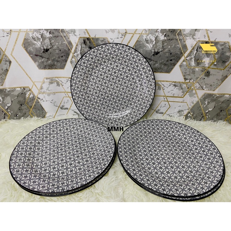 Giacomo 10.5 Inch Decorated Porcelain Buffet Plate / Dinner Plate ...