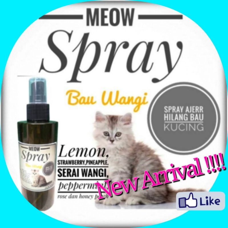 1 BOTOL | MEOW SPRAY | CAT ODOR ELIMINATOR | BAU WANGI | 200ml | Shopee ...