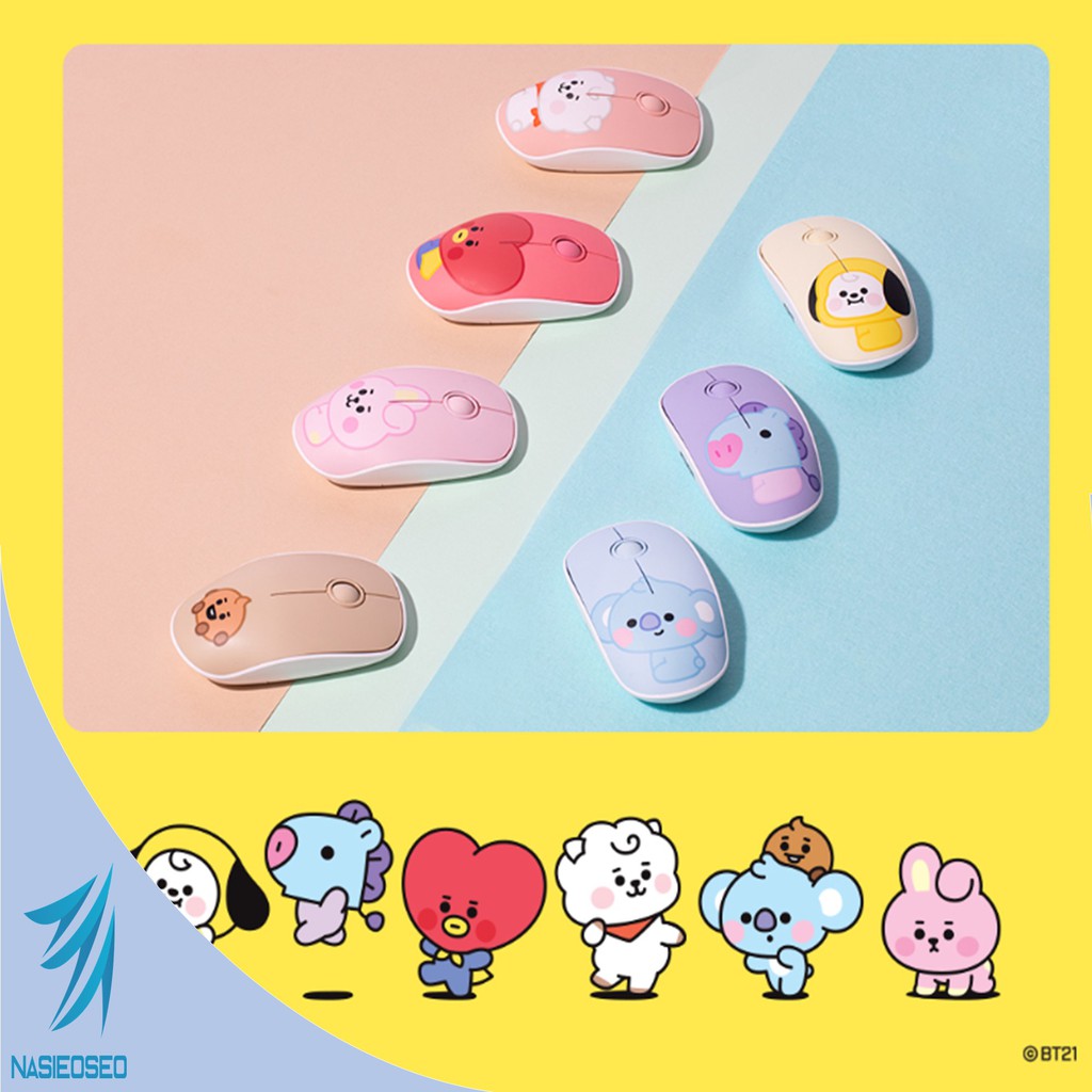 BTS BT21 Official Authentic Product Wireless Silent Mouse | Shopee Malaysia