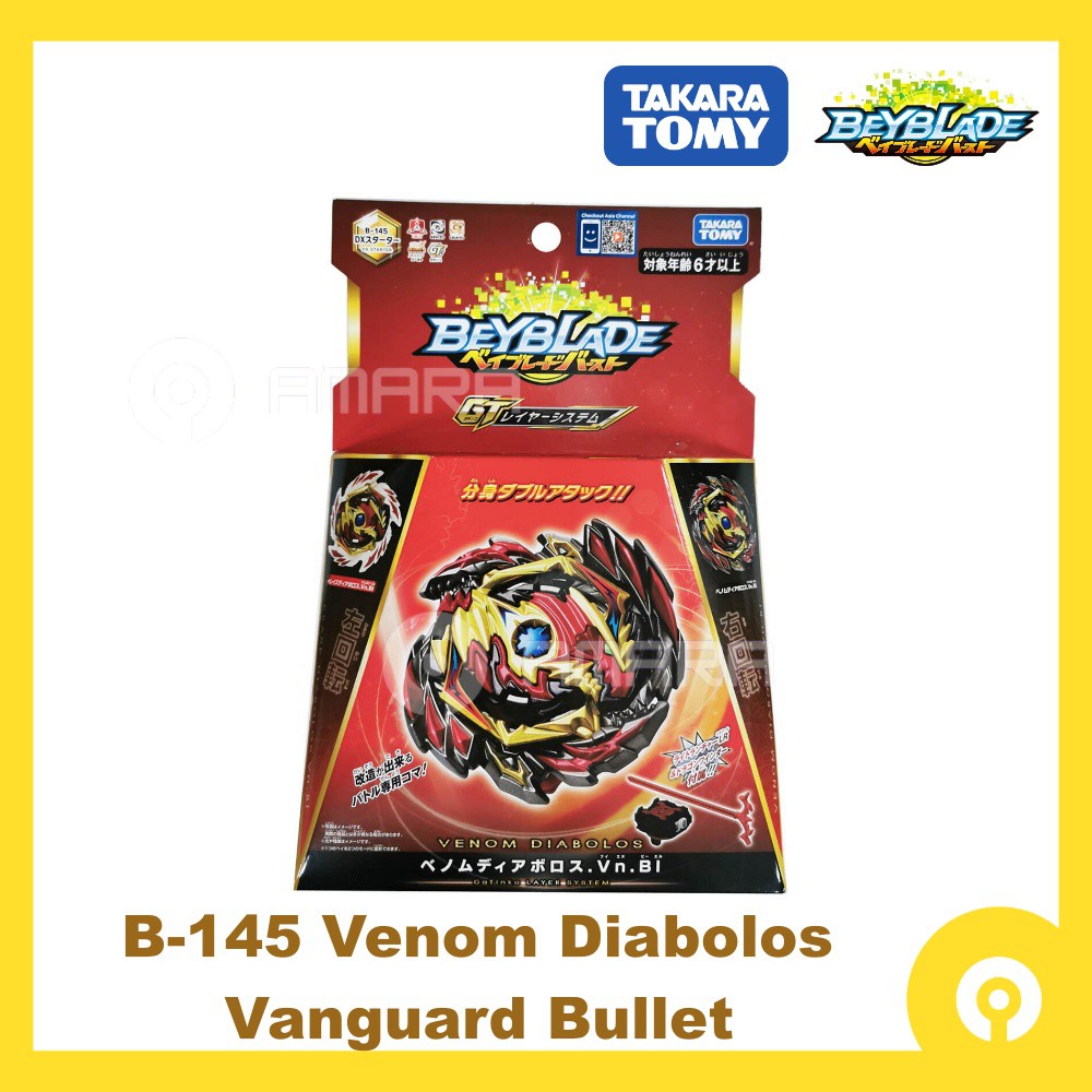 Takara Tomy Beyblade B-145 Venom Diabolos Vanguard Bullet Toy / Mainan ...