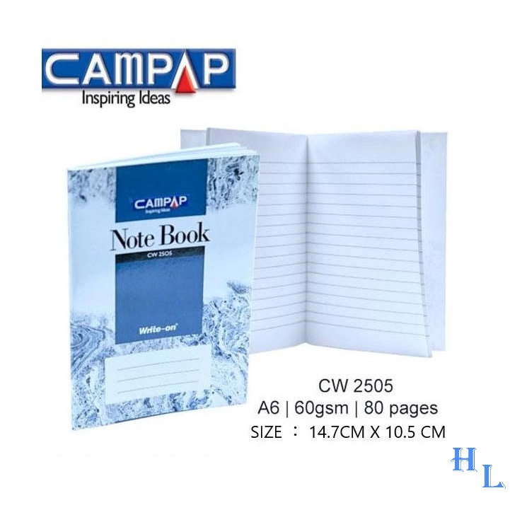 Campap Write On Exercise Note Book A6 80pages CW2505 | Shopee Malaysia