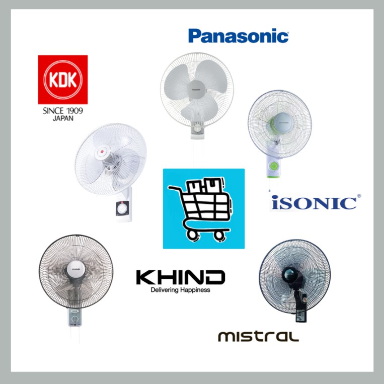 Panasonic/KDK/Khind/Isonic/Mistral 16" Wall Fan FMU408/KU408/WF1602/CTF ...