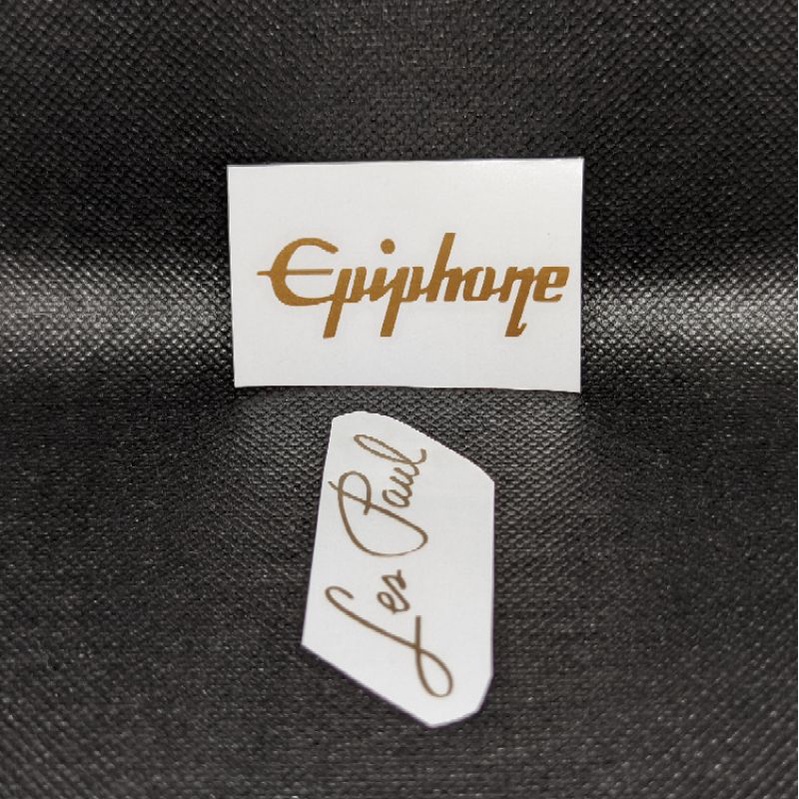 Epiphone Les Paul headstock logo decal/sticker gold | Shopee Malaysia