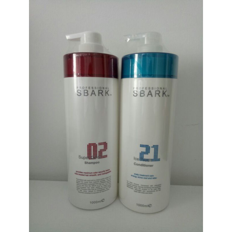 Sbark Super Colour Shampoo (1000ml) + Ice Fresh Conditional (1000ml ...