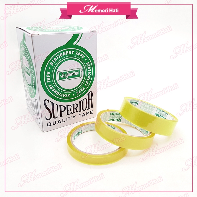 Sweettape Clear Cellophane Tape 40 yards / Pita Selofan / 12mm, 18mm ...