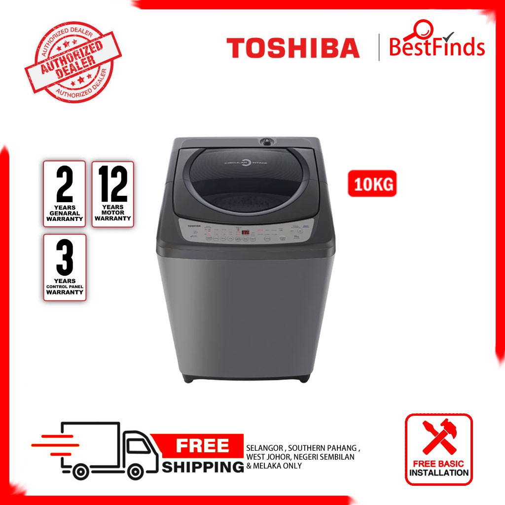 Toshiba 10KG AW-H1100GM Circular Air Intake Washing Machine | Shopee ...