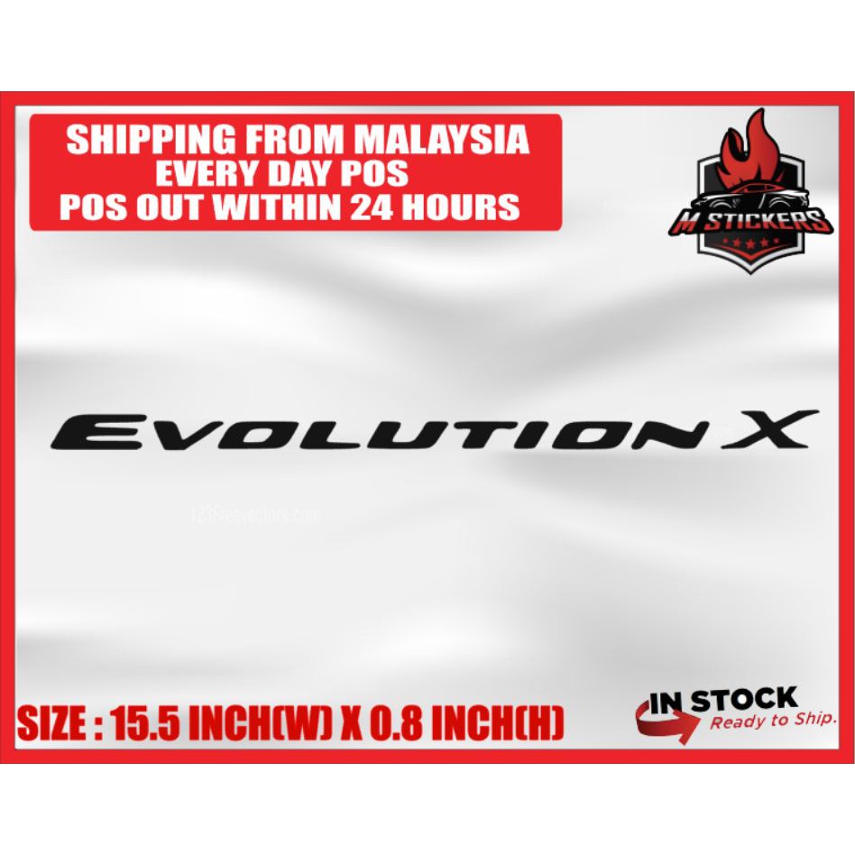 [M STICKERS] LANCER EVOLUTION X INSPIRA CAR STICKER | Shopee Malaysia