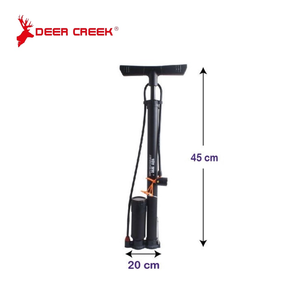 Multipurpose Inflator Footpump Bicycle Tire Meter Foot Pump (45 cm ...