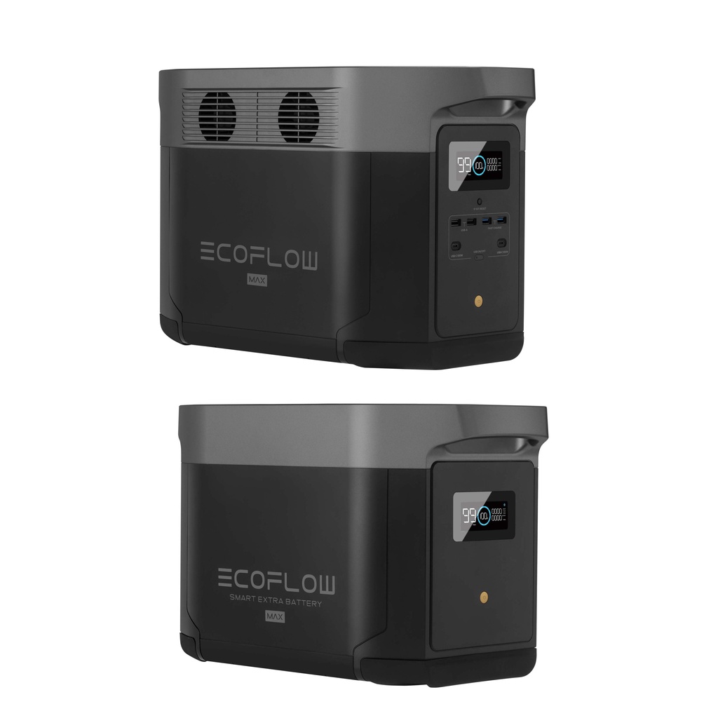 EcoFlow Delta Max 2000 Portable Power Station 2400W (Peak 5000W) 1600Wh Fast Charging Extra ...