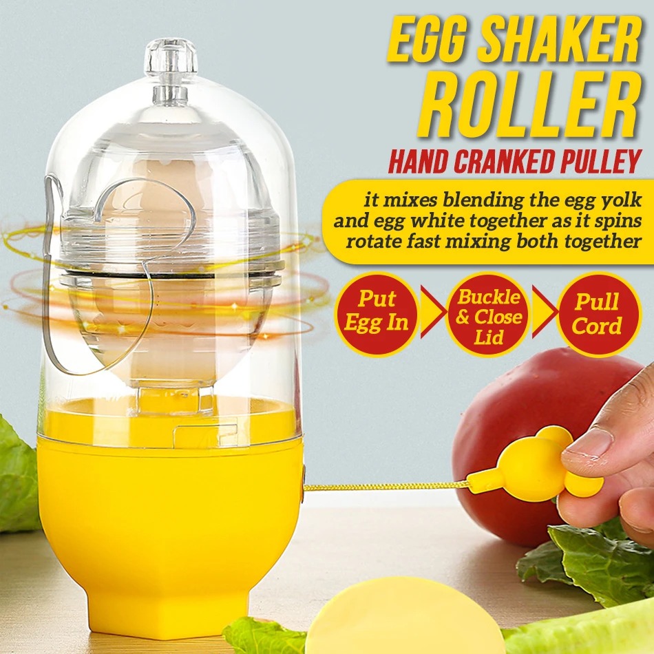 Zenithville Golden Egg Yolk Shaker Mixer Roller Hand Manual Crank ...
