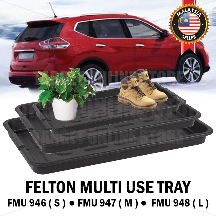 FELTON Multi Use Car Boot Tray Plastic Multipurpose Wet Dry Good S,M,L ...