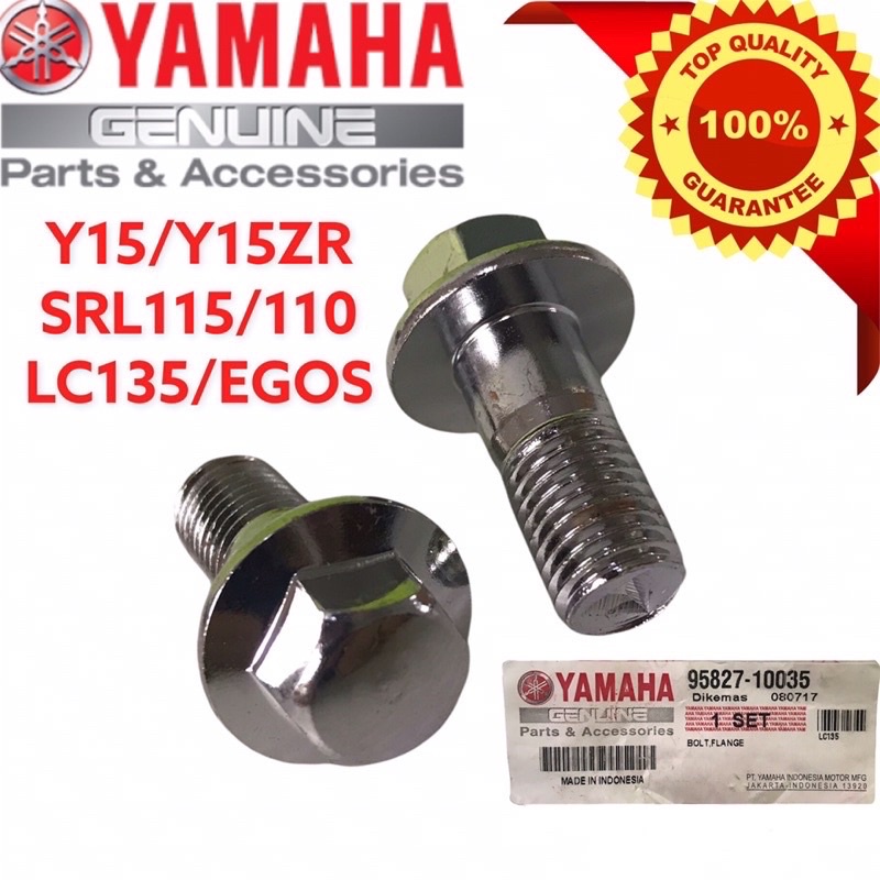 YAMAHA SCREW 10MM FRONT CALIPER CHROME(2PCS) SET Y15 Y15ZR LC135 SRL115 ...
