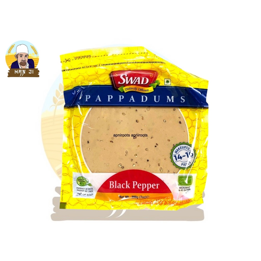 Swad Papapadum Papadam Black Pepper Punjabi 200g | Shopee Malaysia