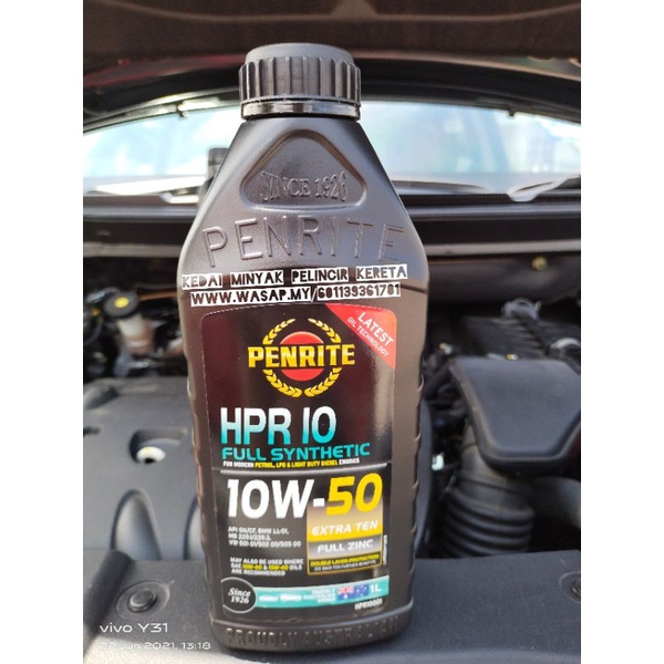 PENRITE - HPR 10 FULLY SYNTHETIC 10w50 (1L) | Shopee Malaysia
