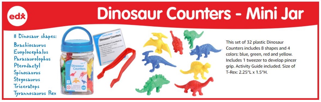 Dinosaur Counters In Mini Jar Learn Counting I Colors I Sorting And Sequencing | EDX | Shopee ...